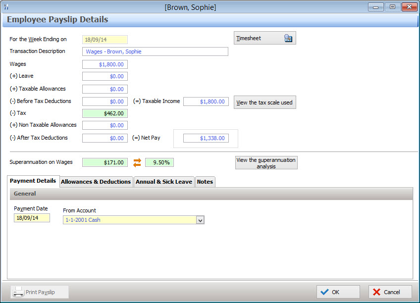 Recording Employee Payments